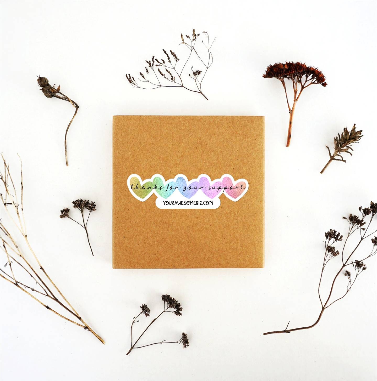 Thanks for Your Support Sticker PNG Rainbow Hearts Small - Etsy