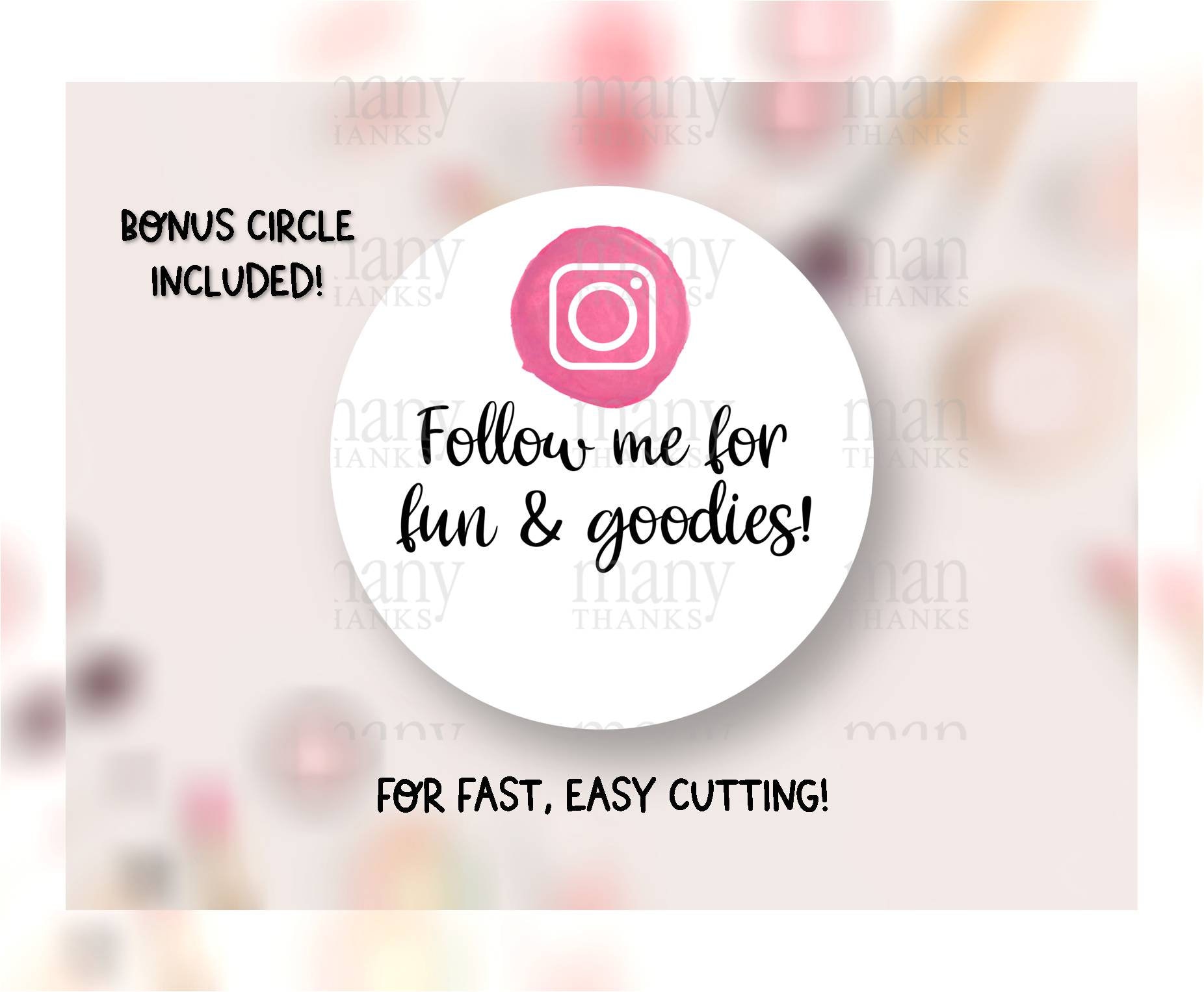 DIY Personalized Instagram Sticker PNG Follow Me Social Media | Etsy