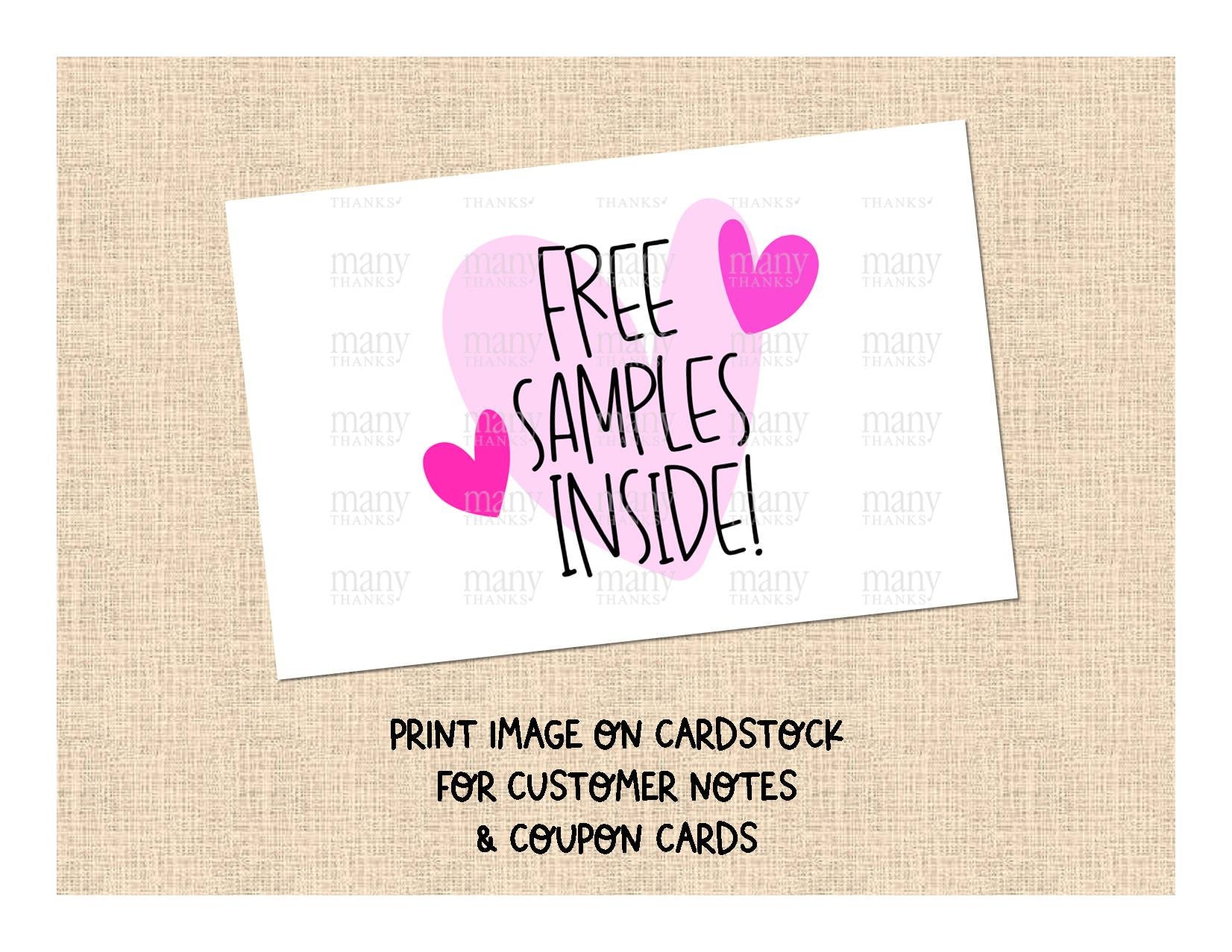 Free Samples Inside Sticker PNG Small Business Shop Labels - Etsy