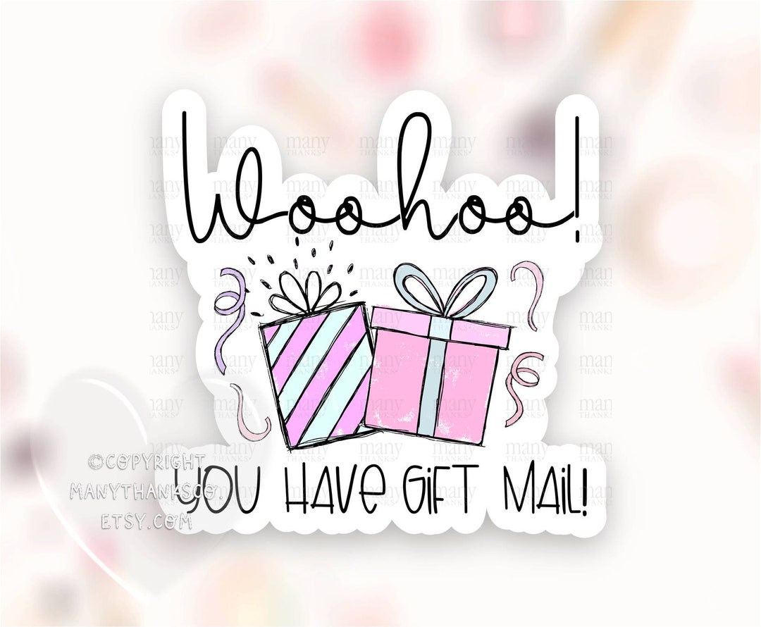 Gift Mail Sticker PNG, Small Business Happy Mail Labels, Cute Presents ...