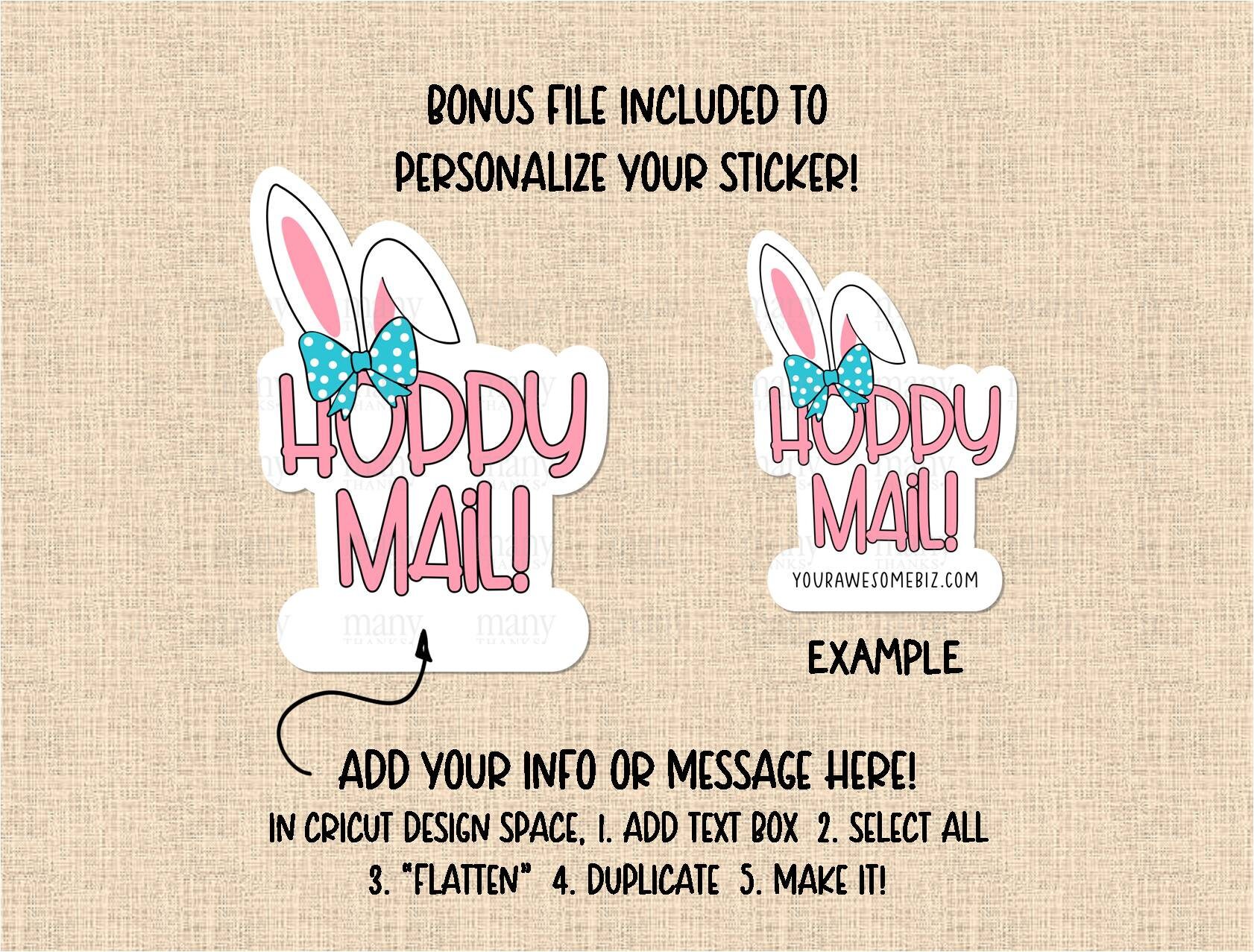 Hoppy Mail Sticker PNG Small Business Funny Pun Thank You | Etsy