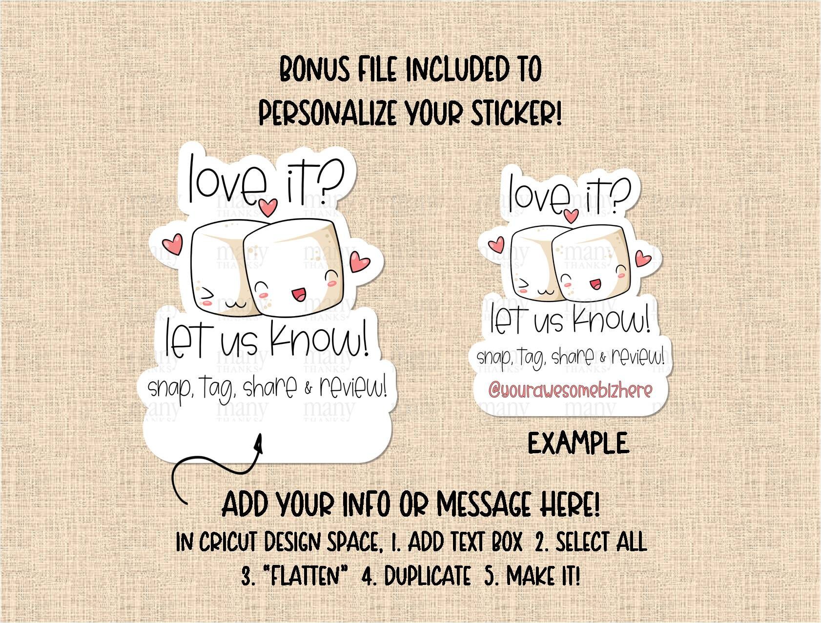 Snap Tag Share Review Sticker PNG Small Business Happy Mail - Etsy UK