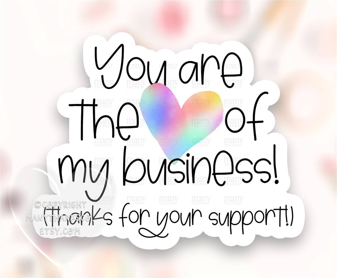 Thanks for Your Support Sticker PNG, Rainbow Heart Happy Mail Labels ...