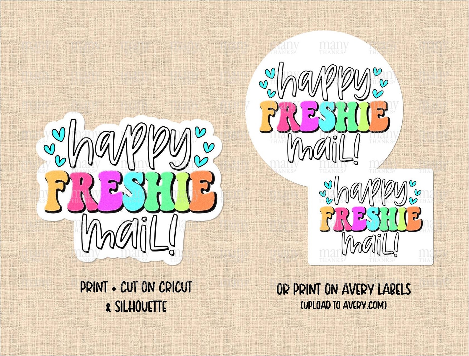 Happy Freshie Mail Sticker PNG Bright Small Business Happy - Etsy