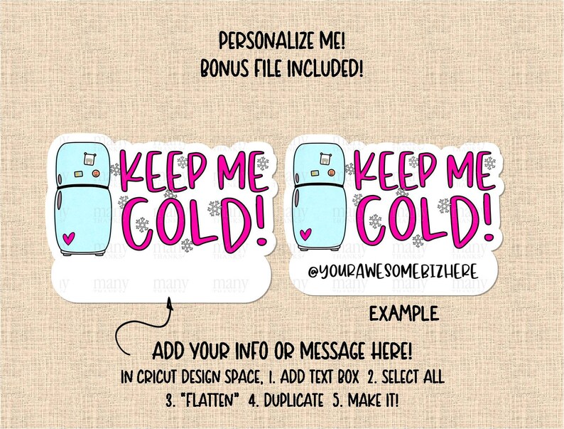 Keep Me Cold Sticker Download Cute Refrigerator Small - Etsy
