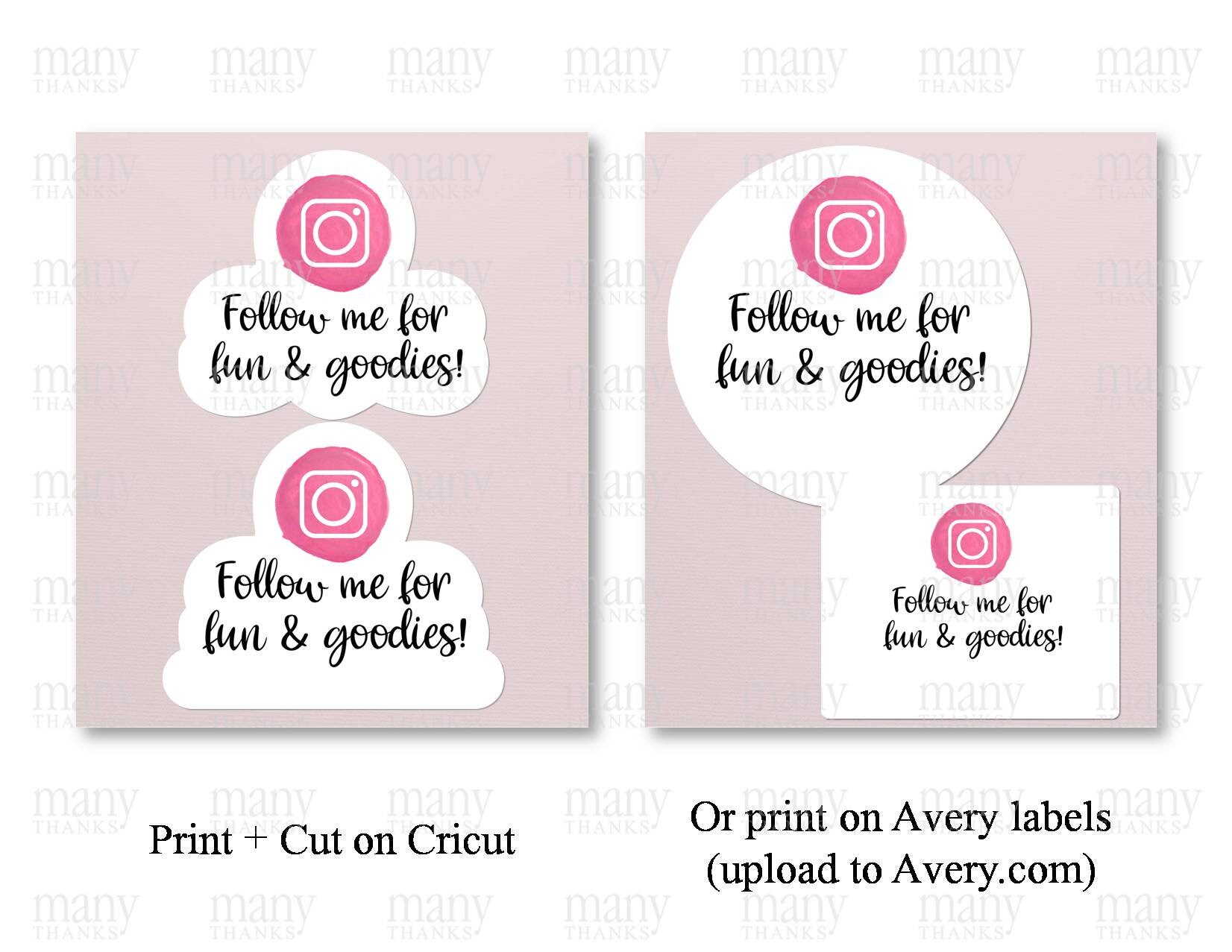 DIY Personalized Instagram Sticker PNG Follow Me Social Media | Etsy