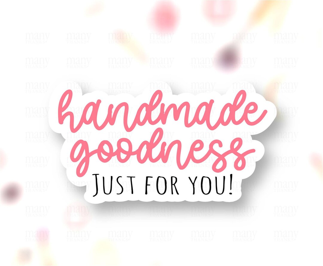 Handmade Goodness Sticker PNG, Crafter Happy Mail Labels, Cute Shop ...