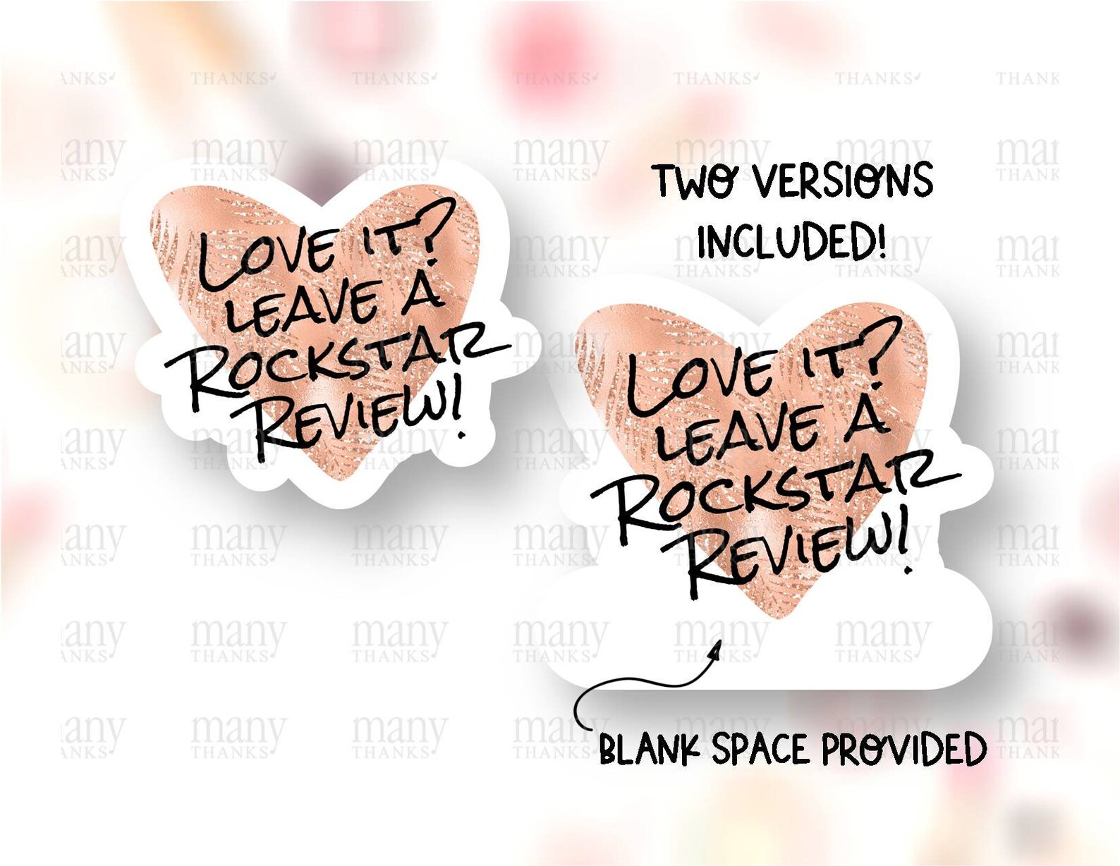 Love It Leave Review Sticker PNG Cute Heart Small Business | Etsy