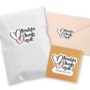 Beautiful Things Inside Sticker PNG, Pretty Small Business Happy Mail ...