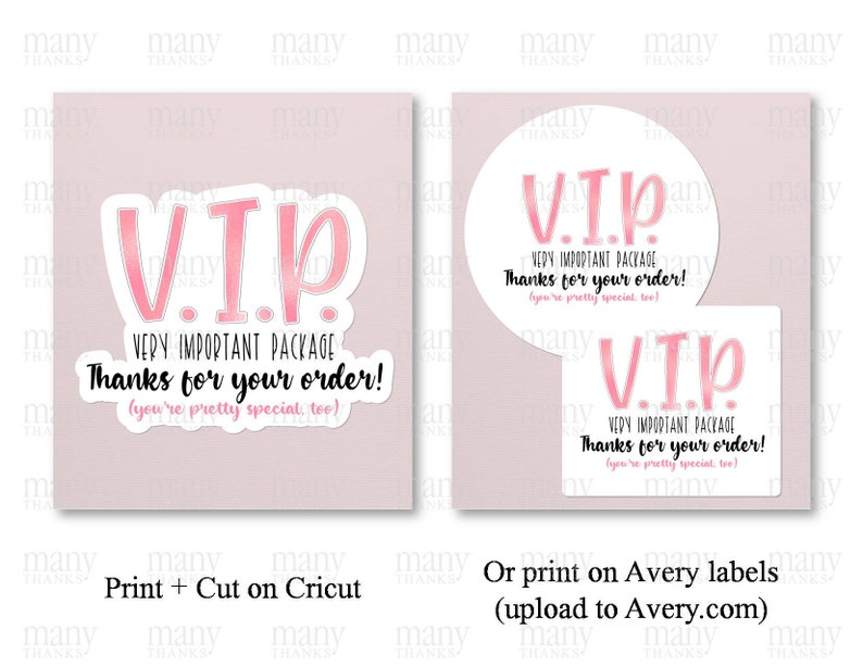 Thanks for Your Order Sticker PNG VIP Very Important Package - Etsy