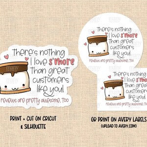 Thank You for Being a Great Customer Sticker PNG, Smores Pun Small ...