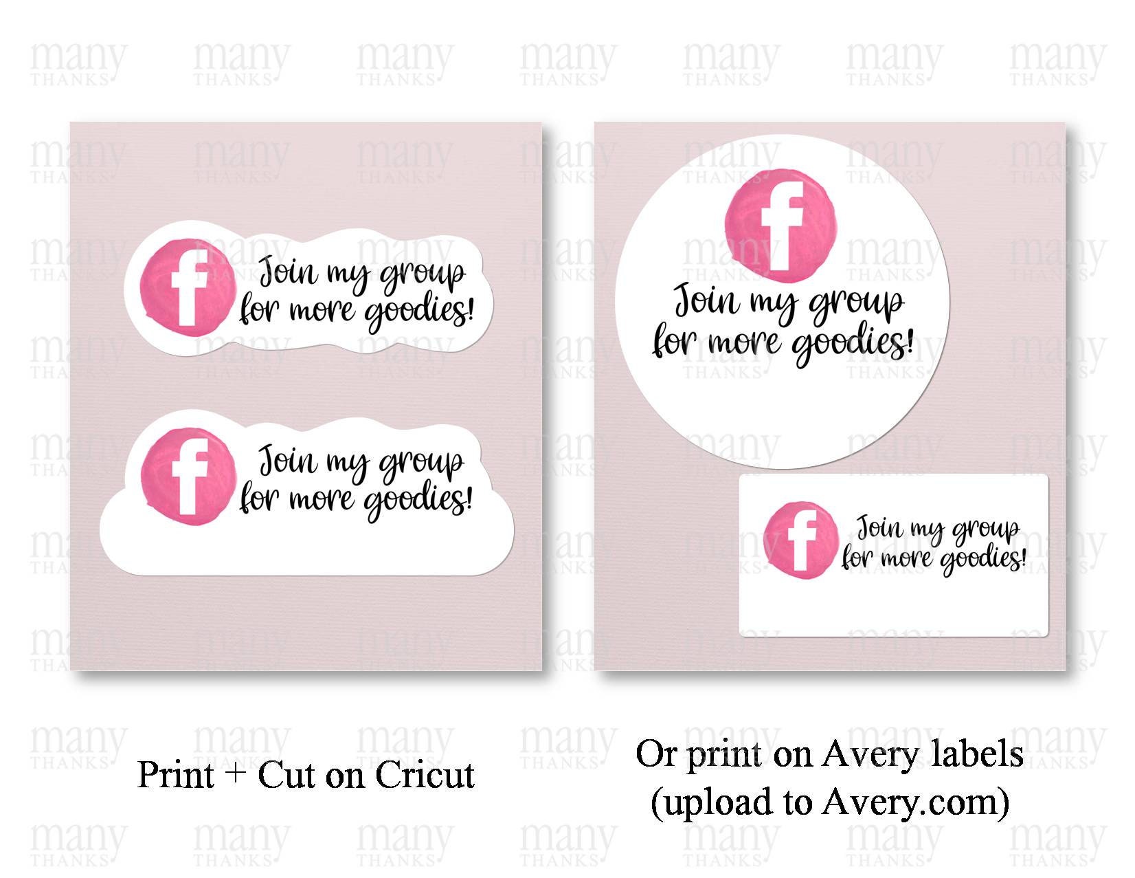 DIY Personalized Facebook Sticker PNG Join My Group Social - Etsy