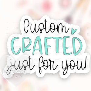 Custom Crafted for You Sticker PNG, Cute Boho Small Business Happy Mail ...