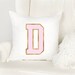 College Letters Numbers Clipart, Pink Gold Varsity Sport Alphabet PNG ...