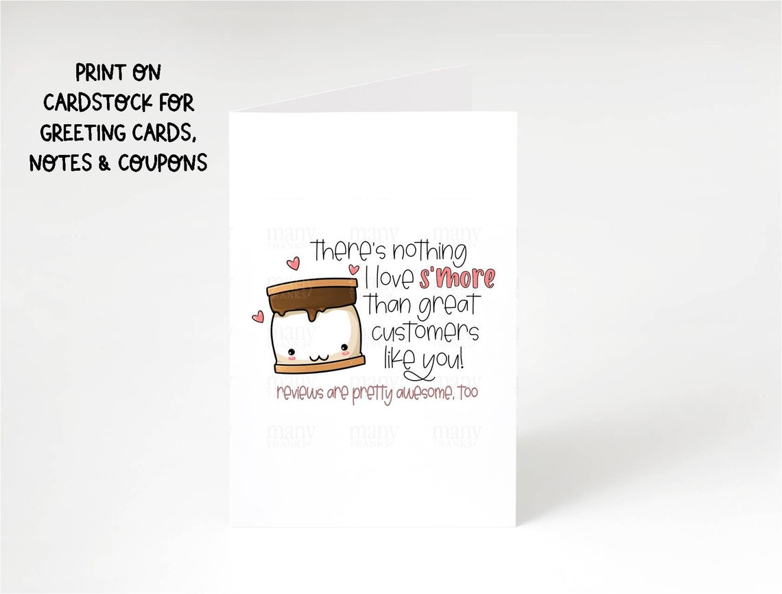 Thank You for Being a Great Customer Sticker PNG, Smores Pun Small ...