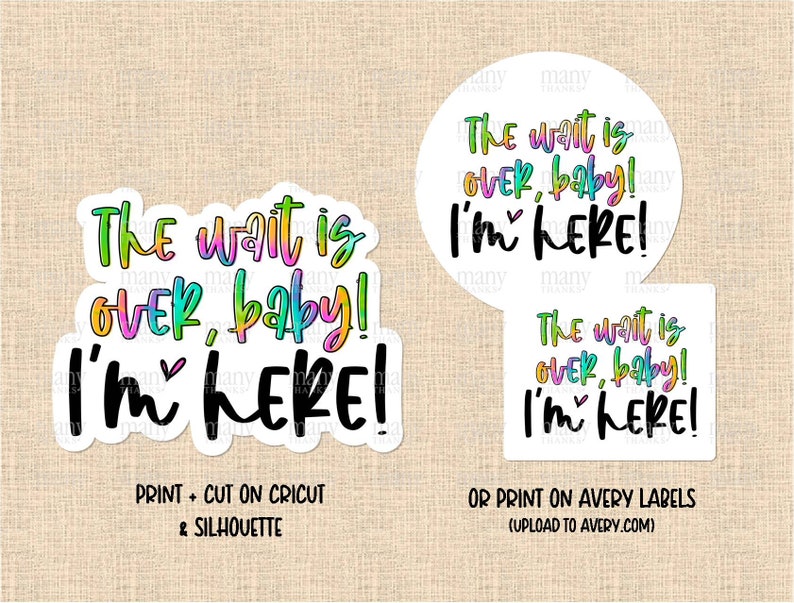 The Wait Is Over Sticker PNG I'm Here Small Business | Etsy