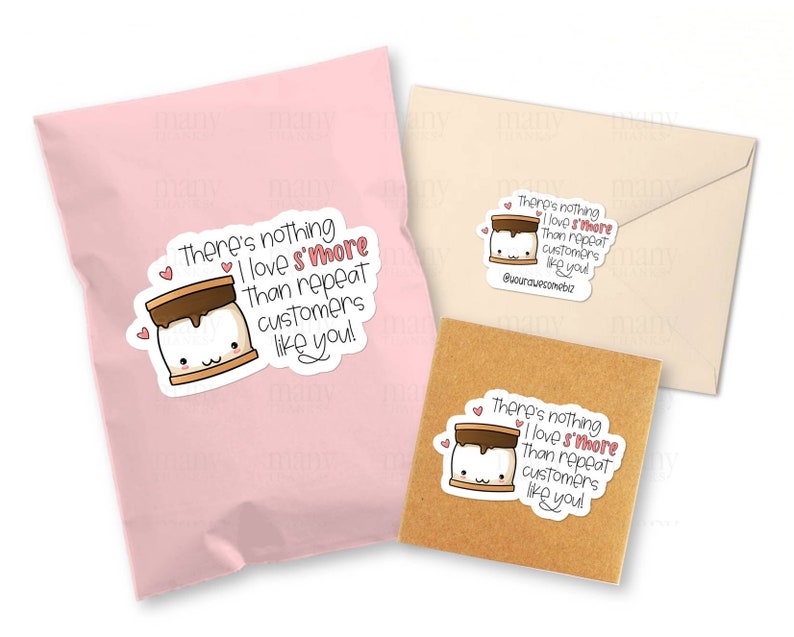 Thank You Repeat Customer Sticker PNG, Smores Pun Small Business Happy ...