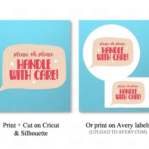 Please Handle With Care Sticker PNG, Fragile Don't Bend Small Business ...