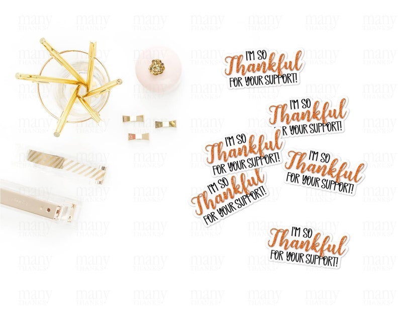 So Thankful for Your Support Sticker PNG, Thanksgiving Happy Mail Label ...