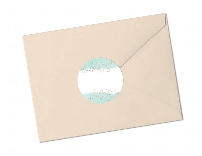 Blank Labels Circle Square Aqua Teal Paint Gold Splatter - Etsy