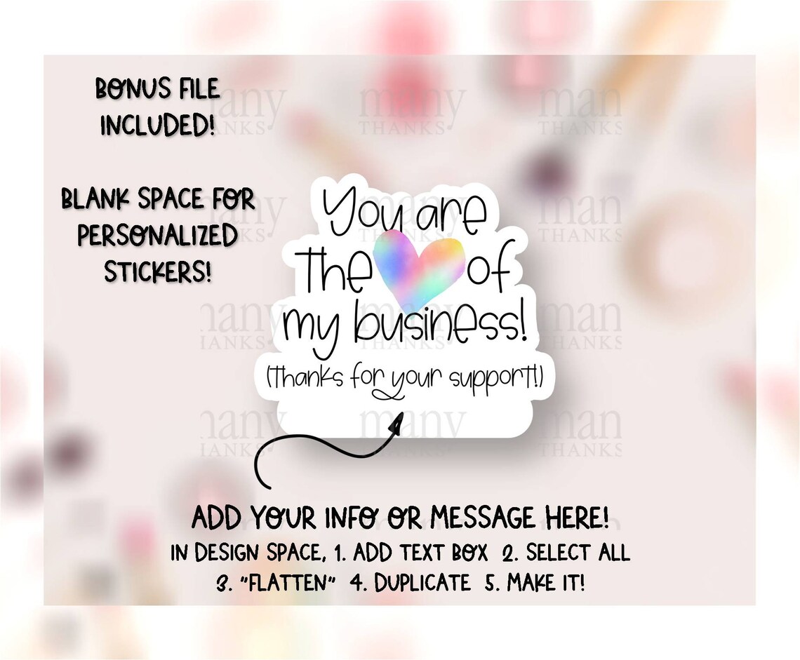 Thanks for Your Support Sticker PNG, Rainbow Heart Happy Mail Labels ...