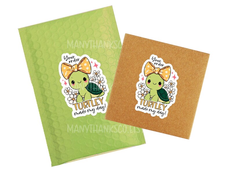 Turtle Pun Printable Sticker PNG, Cute Cartoon Tortoise Small Business ...