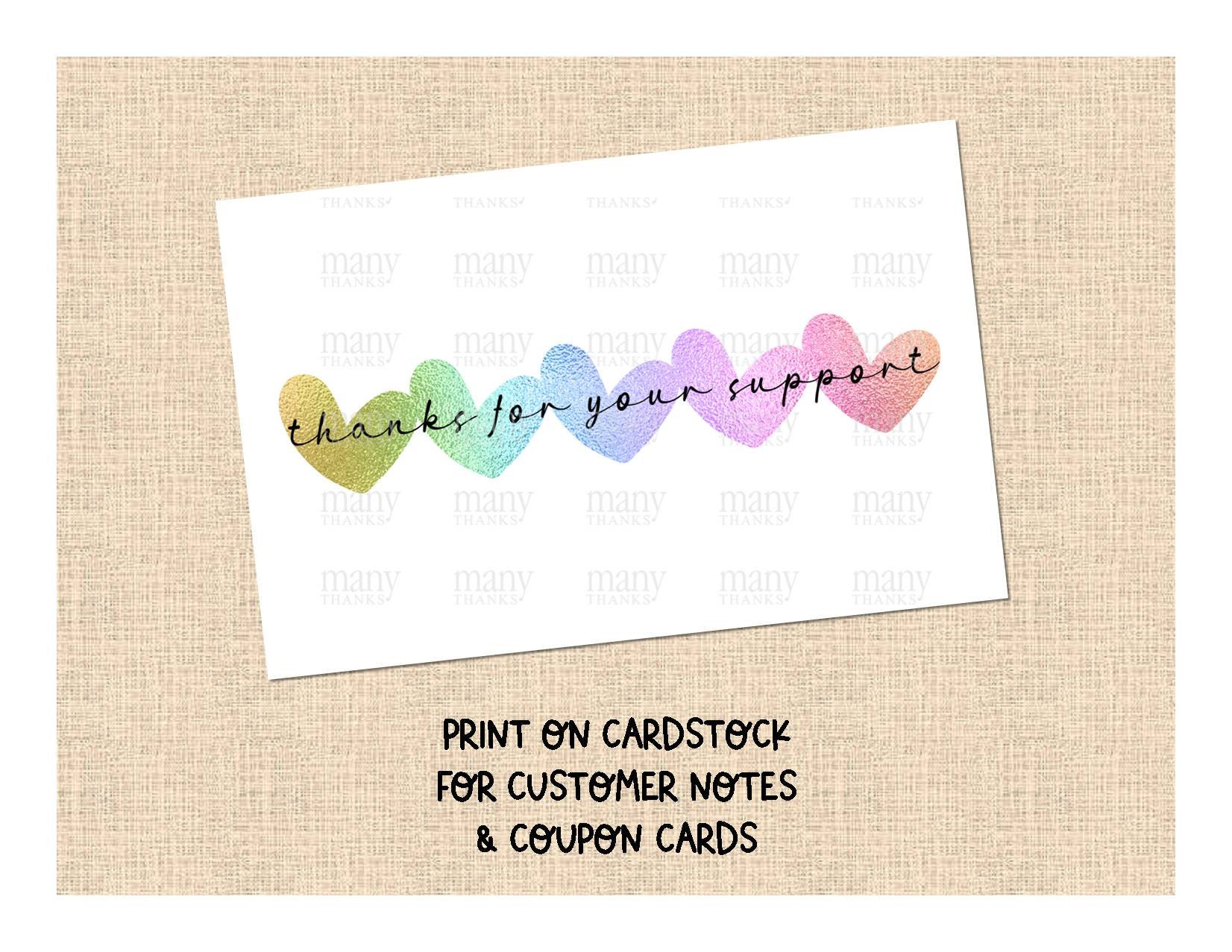 Thanks for Your Support Sticker PNG Rainbow Hearts Small - Etsy