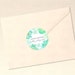 Blank Labels Mint Green Aqua Blue Floral Circle Square for - Etsy