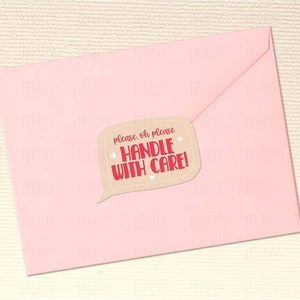 Please Handle With Care Sticker PNG, Fragile Don't Bend Small Business ...