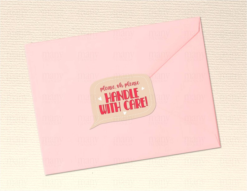 Please Handle With Care Sticker PNG Fragile Don't Bend | Etsy