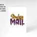 Spooky Mail Halloween Sticker Download PNG Purple Leopard - Etsy