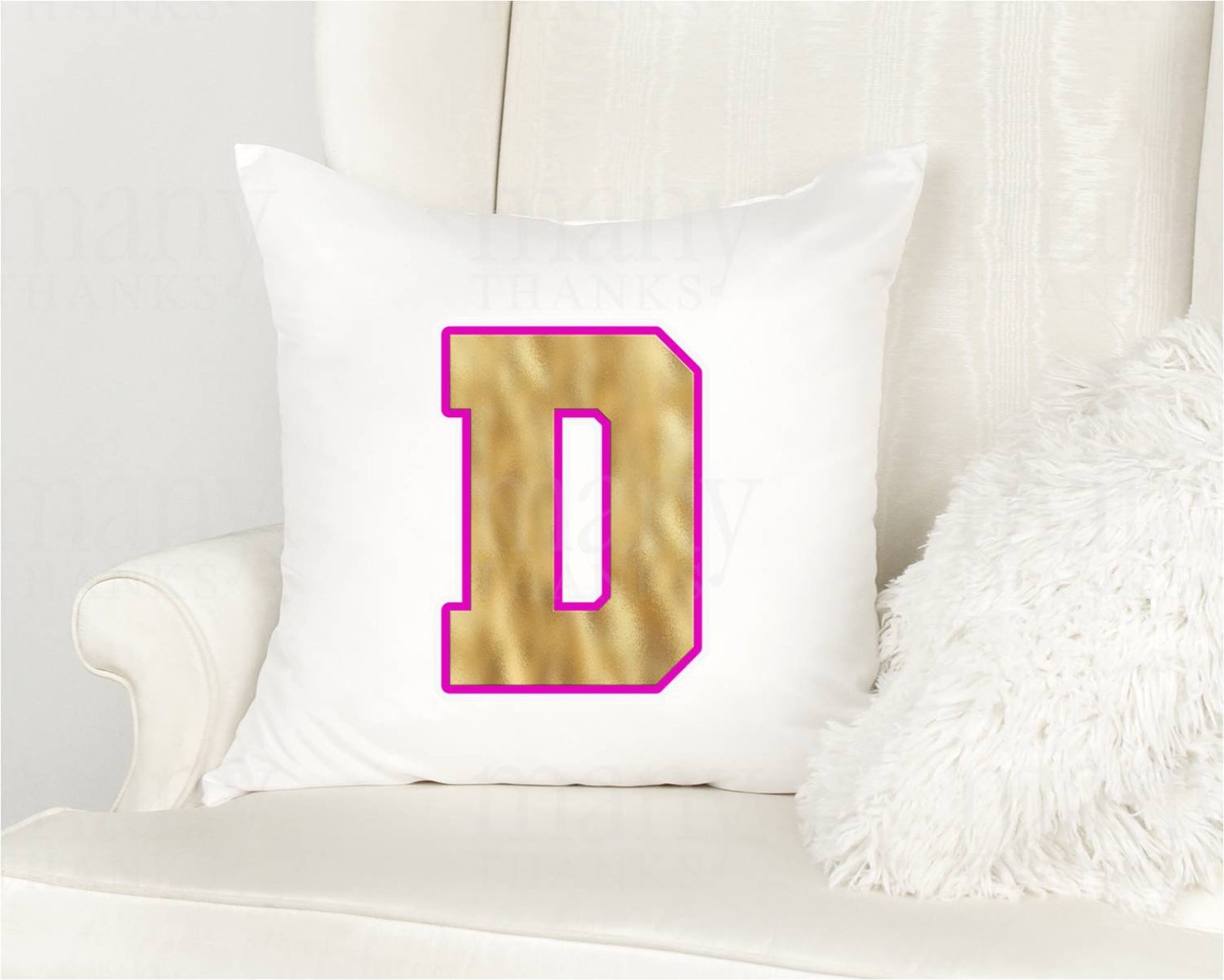Varsity Letters Numbers Clipart Gold Hot Pink College Sport - Etsy