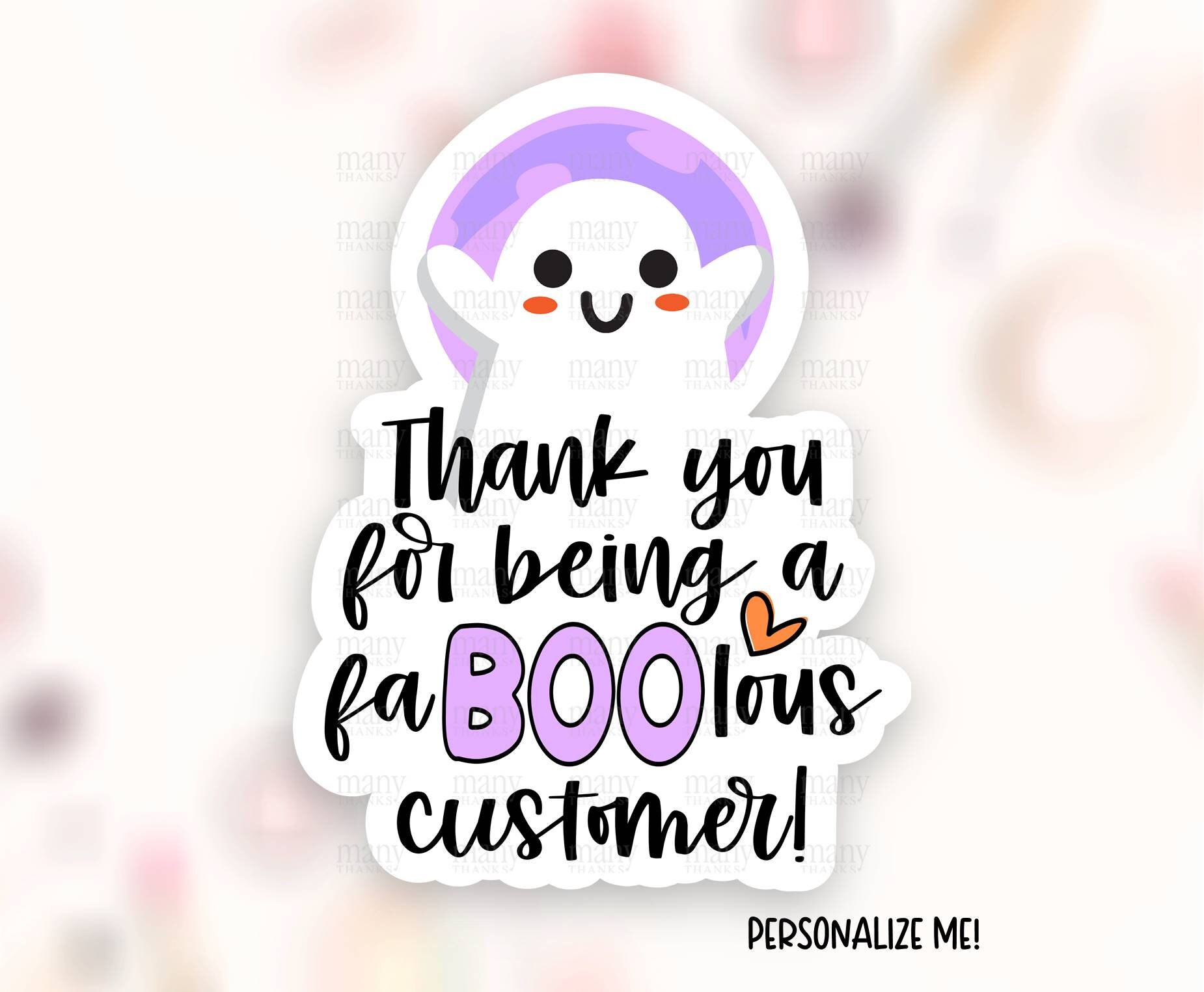 Halloween Ghost Pun Customer Sticker Download Funny Small - Etsy