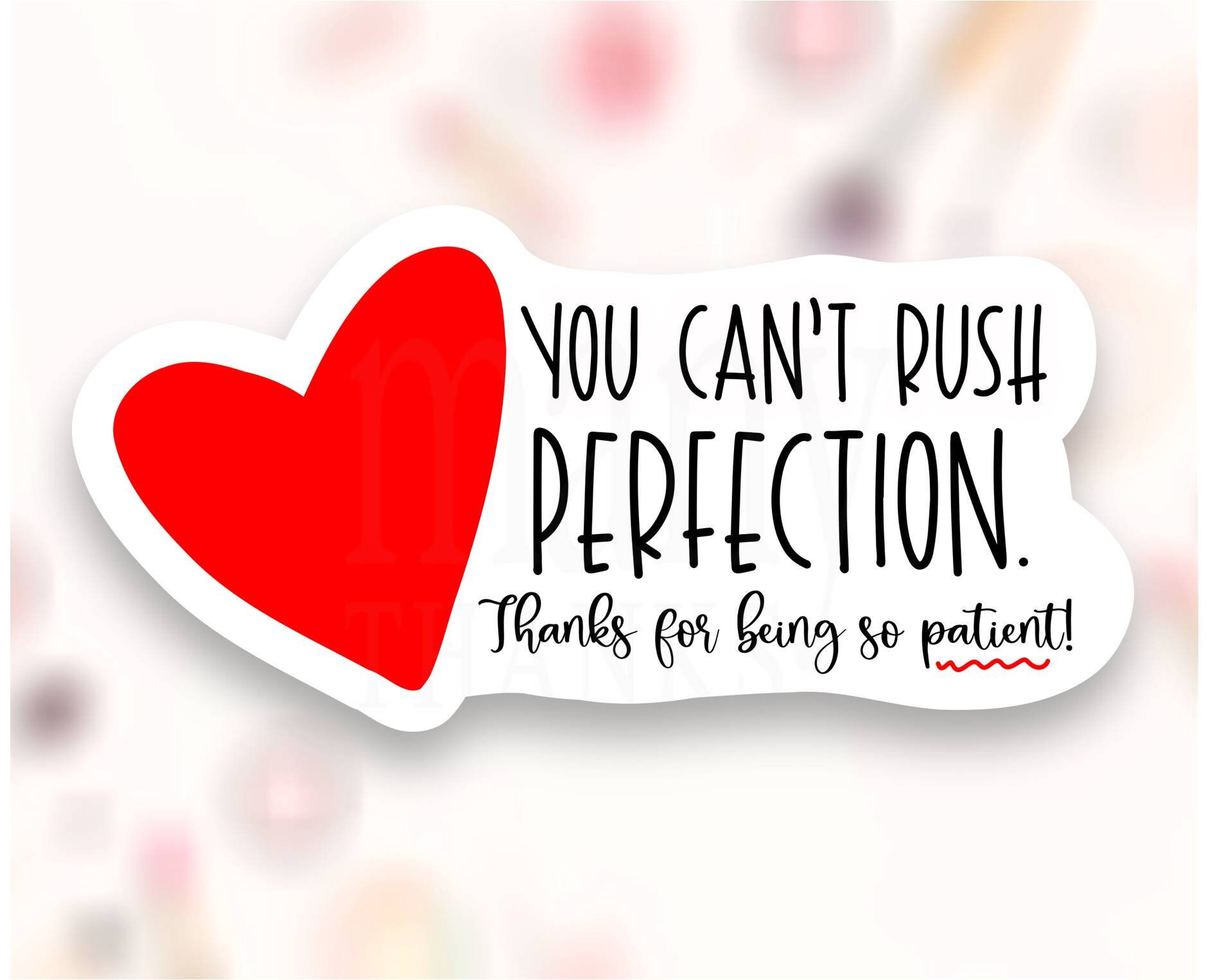 Thanks for Being so Patient Sticker PNG Funny Small Business - Etsy