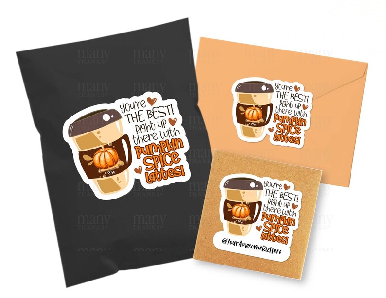 Fall Pumpkin Spice Lattes Sticker Download PNG Youre the Best - Etsy