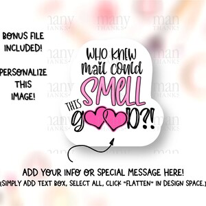 Mail Smells Good Sticker PNG, Scented Wax Melt Business Label, Candle ...