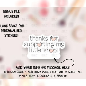 Thanks for Supporting My Little Shop Sticker PNG, Pink Heart Happy Mail ...