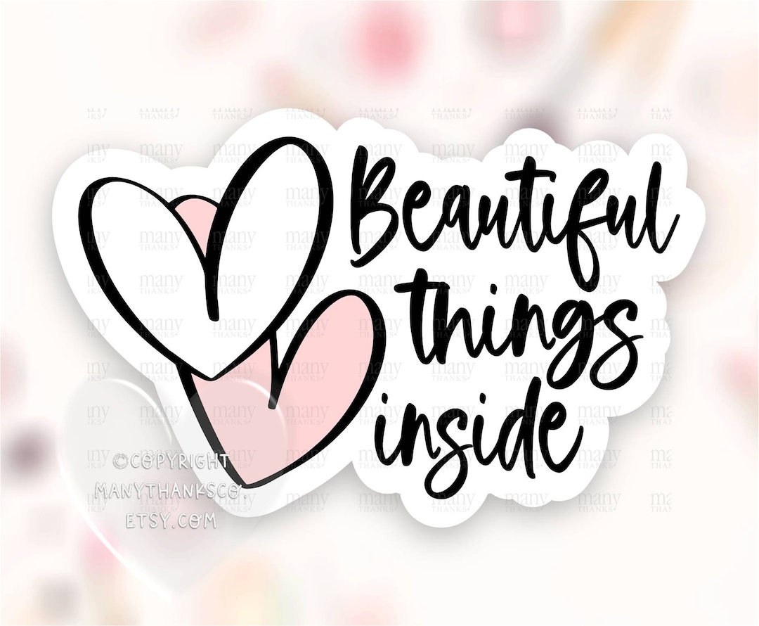 Beautiful Things Inside Sticker PNG, Pretty Small Business Happy Mail ...