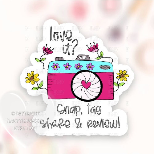 Leave a Review Sticker PNG Small Business Packaging Label - Etsy