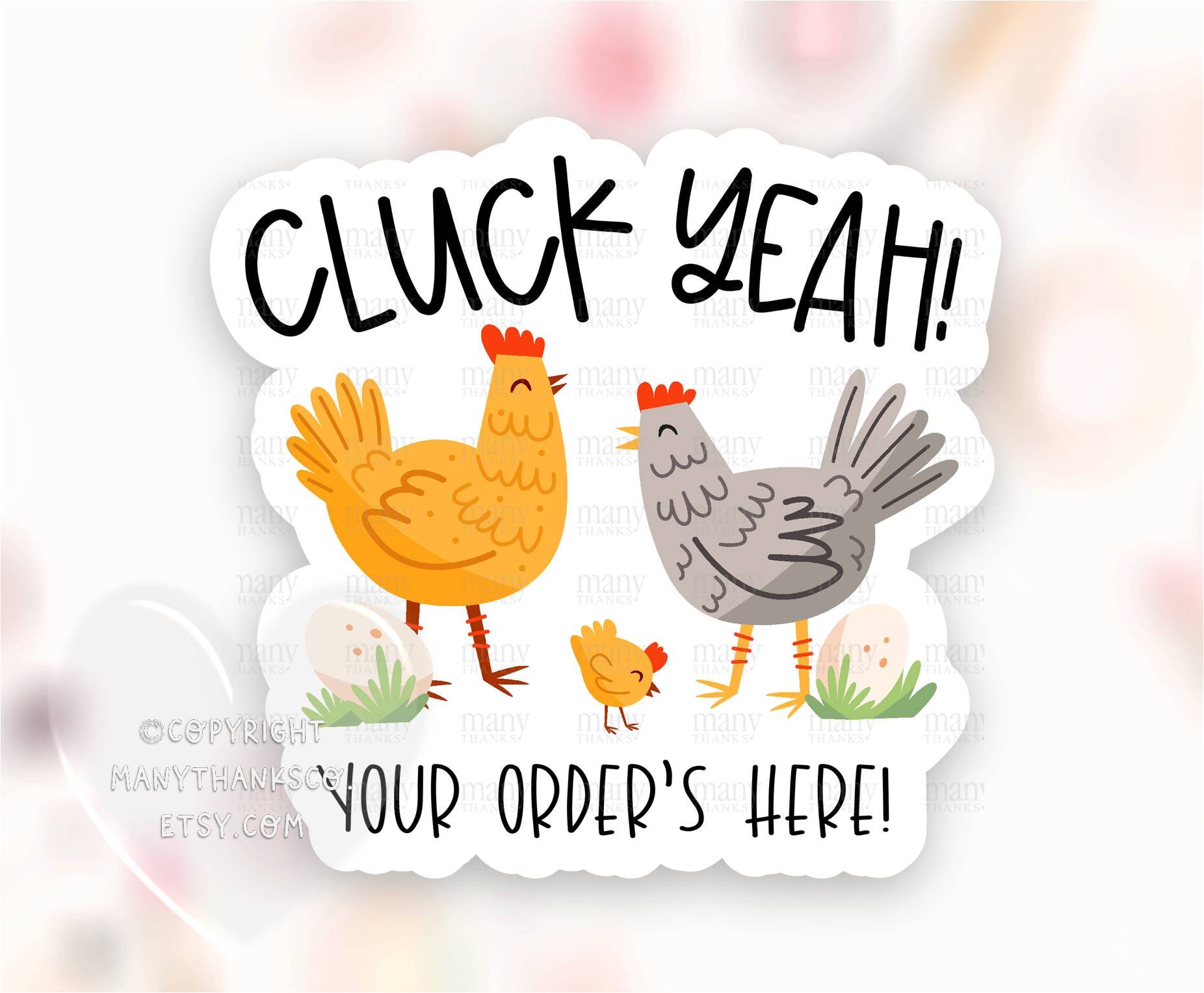 Your Order is Here Sticker PNG, Spring Chickens Small Business Labels ...