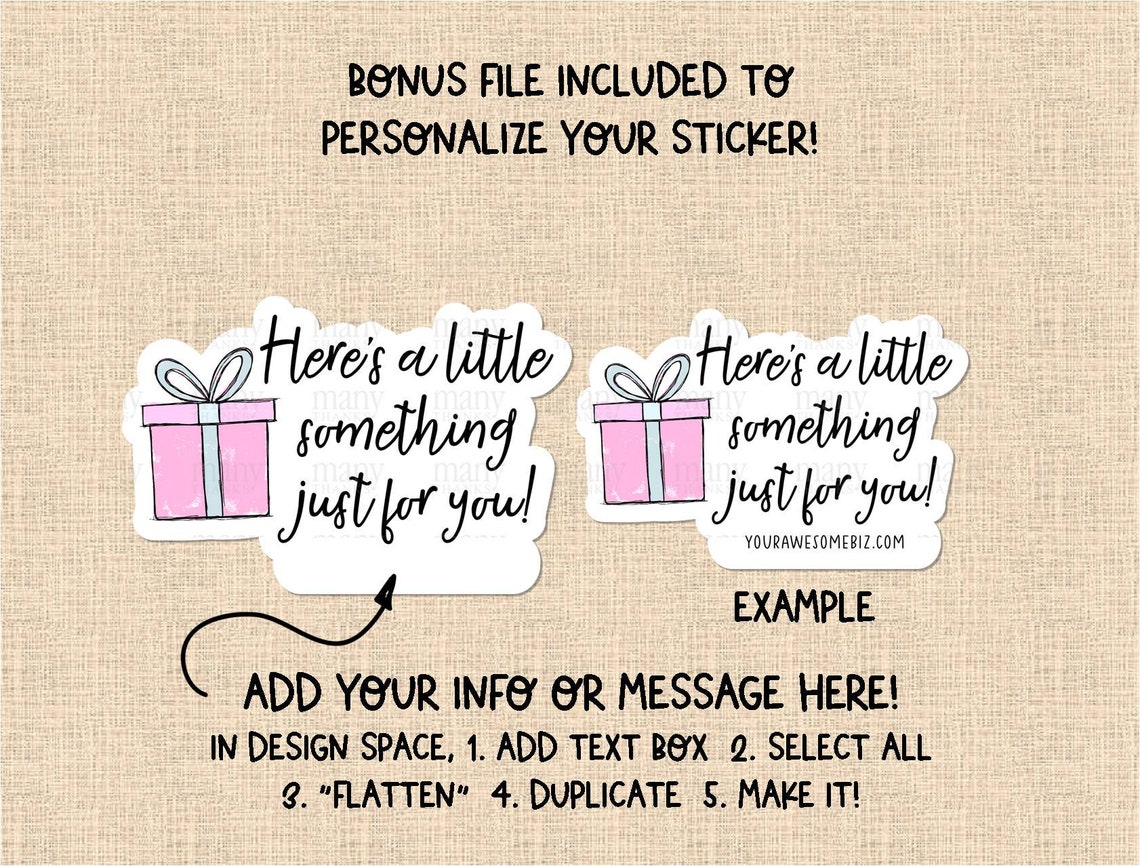Something Just for You Sticker PNG Free Gift Thank You | Etsy