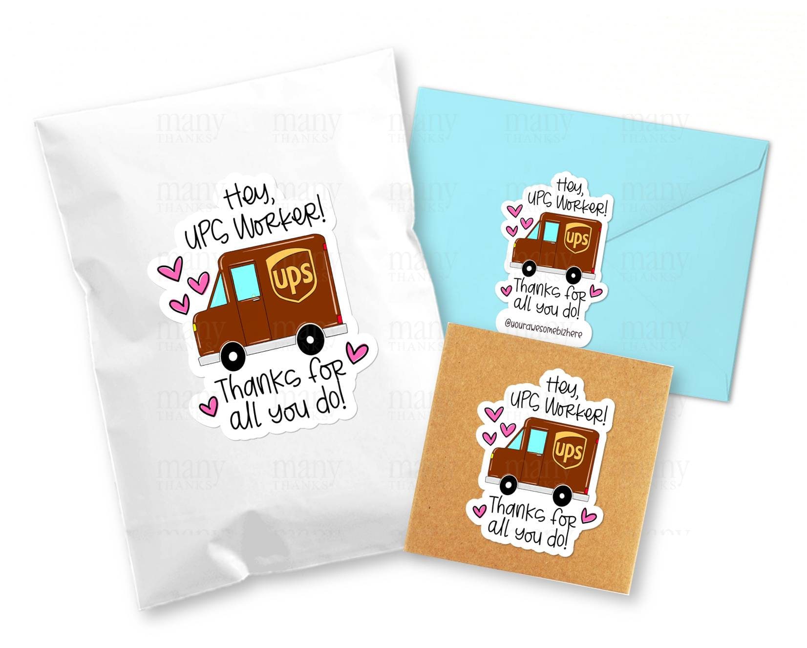 UPS Worker Sticker PNG Thanks for All You Do Small Business - Etsy