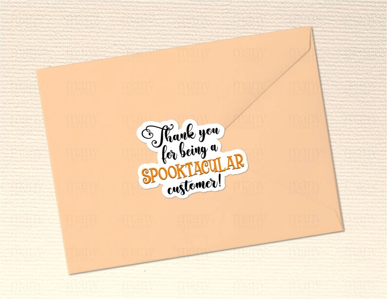 Thank You for Being a Spooktacular Customer Sticker PNG - Etsy