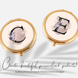 Floral Alphabet + Numbers Clipart, Lilac Mauve Purple Flower Monogram ...