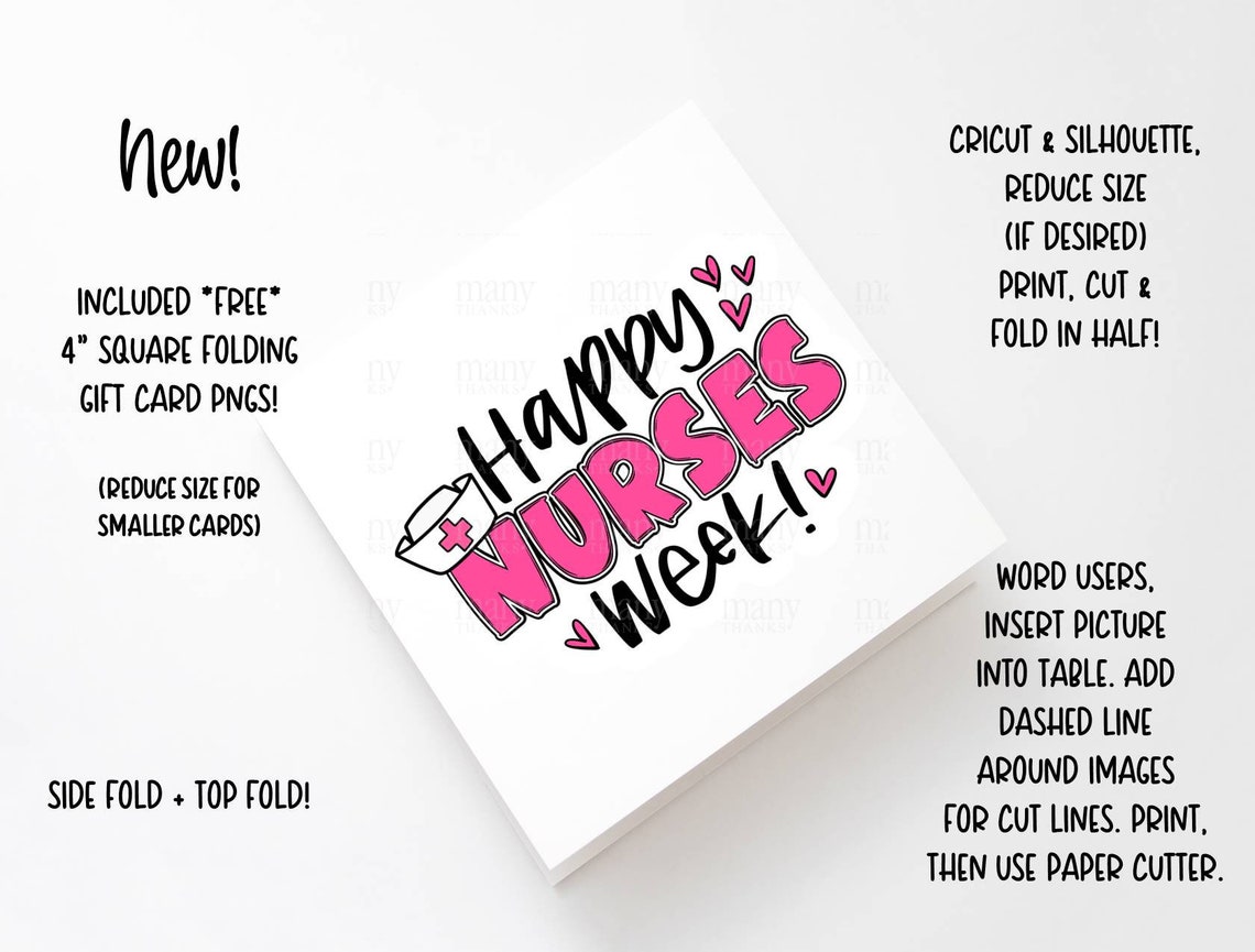 Happy Nurses Week Sticker Download PNG, Cute Hat Small Business Happy ...