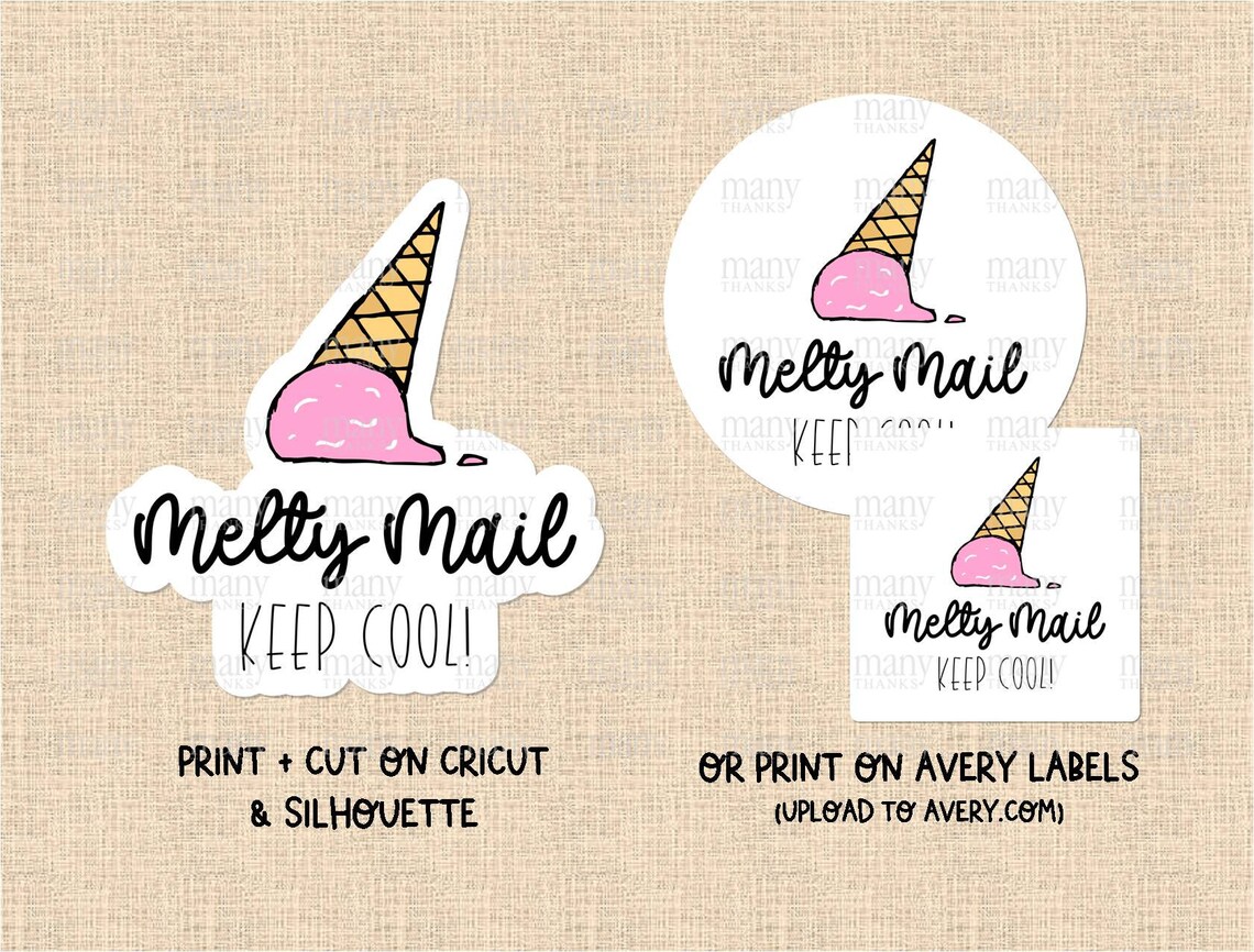 Keep Cool Sticker PNG Melty Mail Small Business Thank You - Etsy
