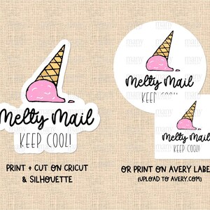 Keep Cool Sticker PNG, Melty Mail Small Business Thank You Labels, Wax ...