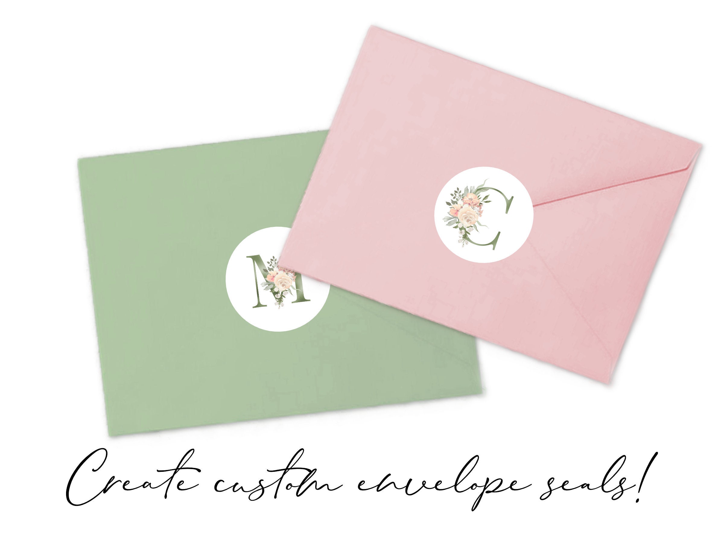 Sage Green Floral Alphabet Set PNG Download Monogram Letters - Etsy ...