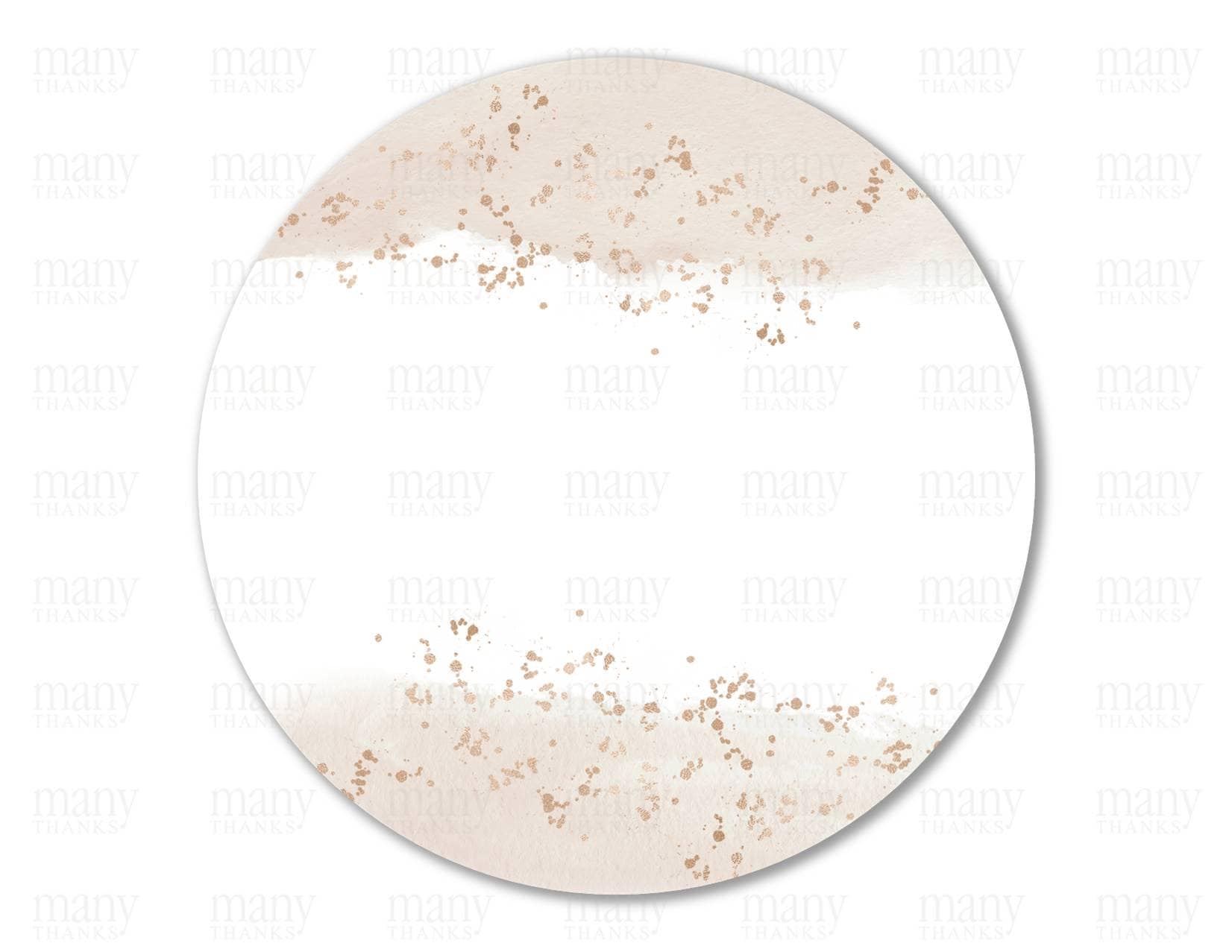 Blank Labels Circle Square Beige Cream Paint Gold Splatter | Etsy