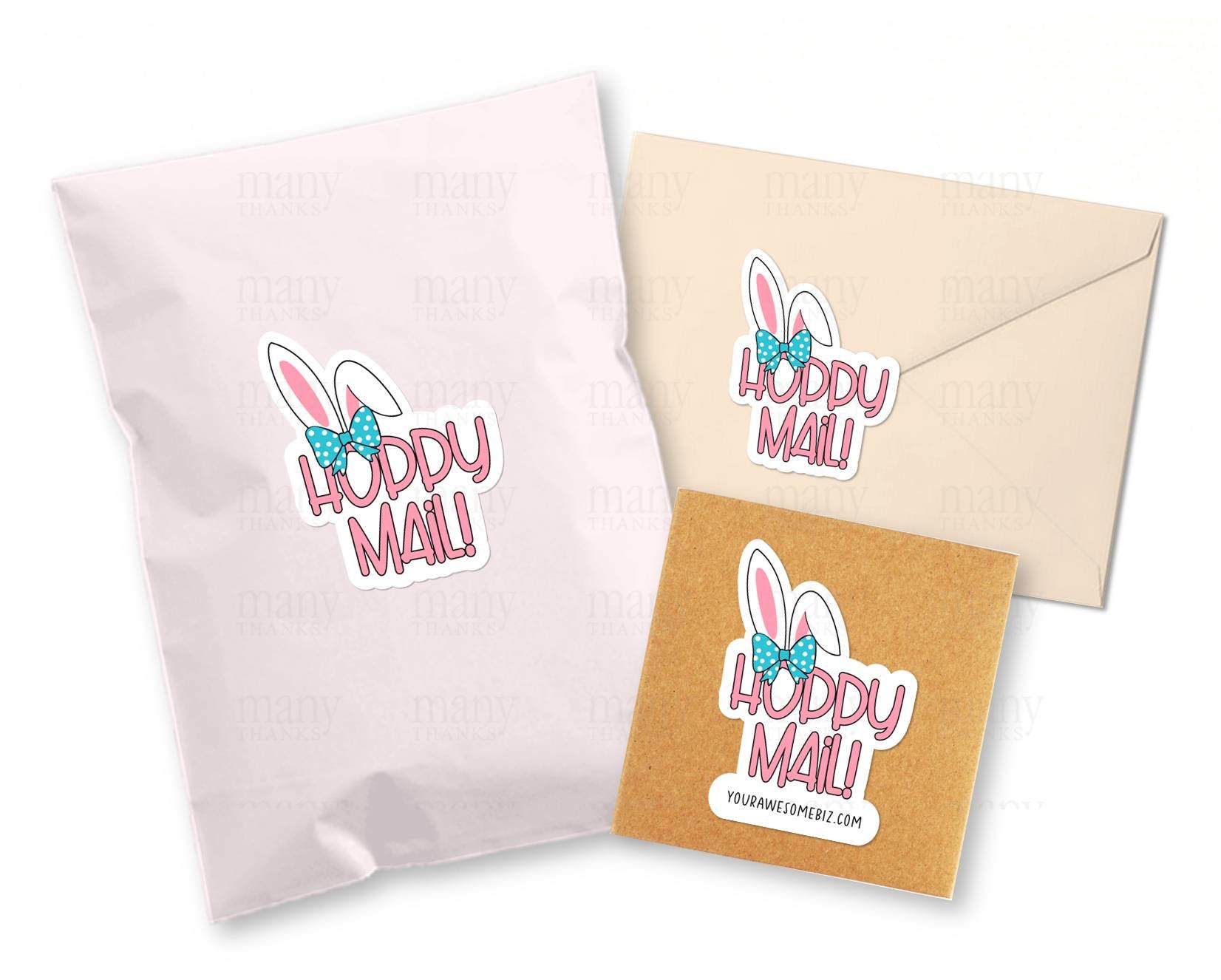 Hoppy Mail Sticker PNG Small Business Funny Pun Thank You | Etsy